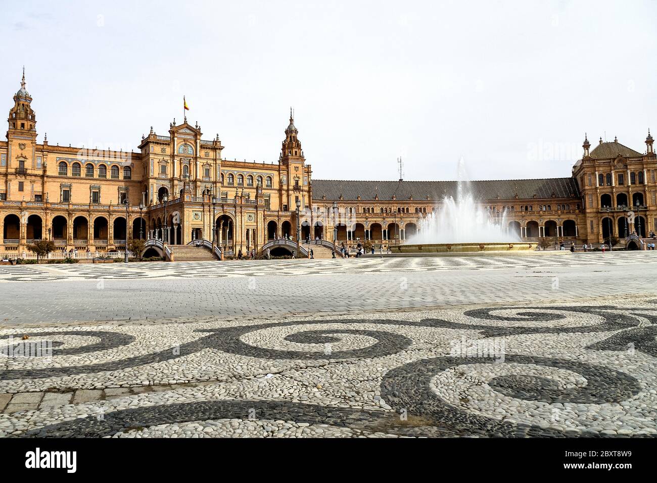 Famous Plaza de Espana. Spanish square in the centre of old but ...