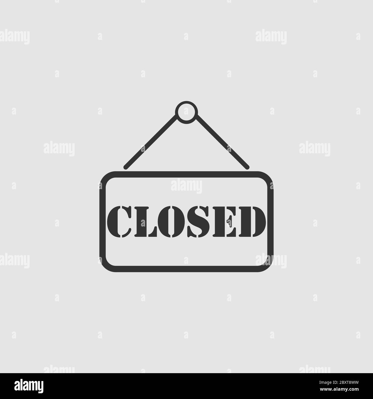 Cartoon closed shop sign hi-res stock photography and images - Alamy