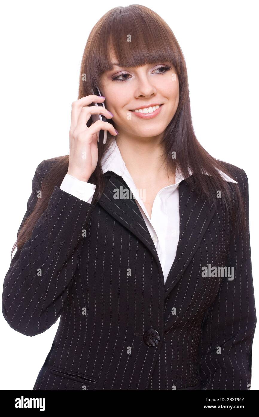 young business woman calling Stock Photo - Alamy
