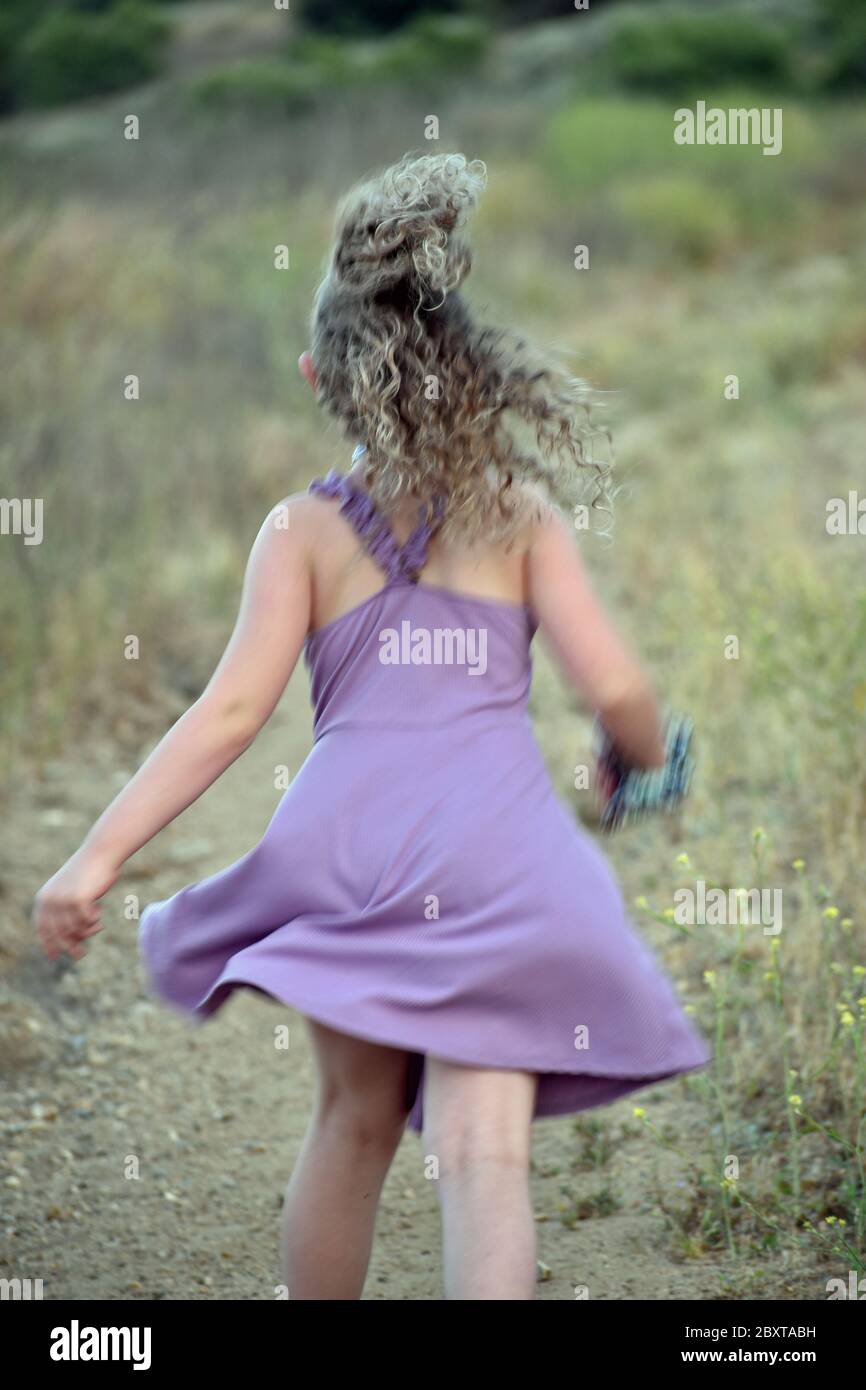 Girl from Behind Stock Photo - Alamy
