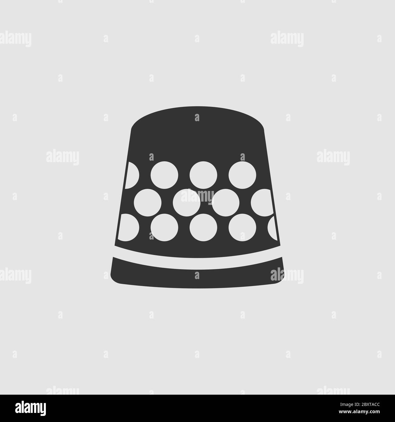 Thimble and needle sketch Black and White Stock Photos & Images - Alamy