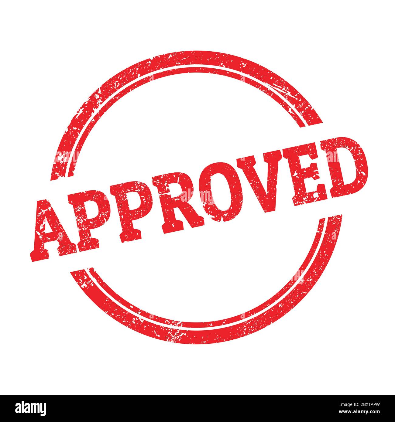 APPROVED red round stamp Stock Photo - Alamy