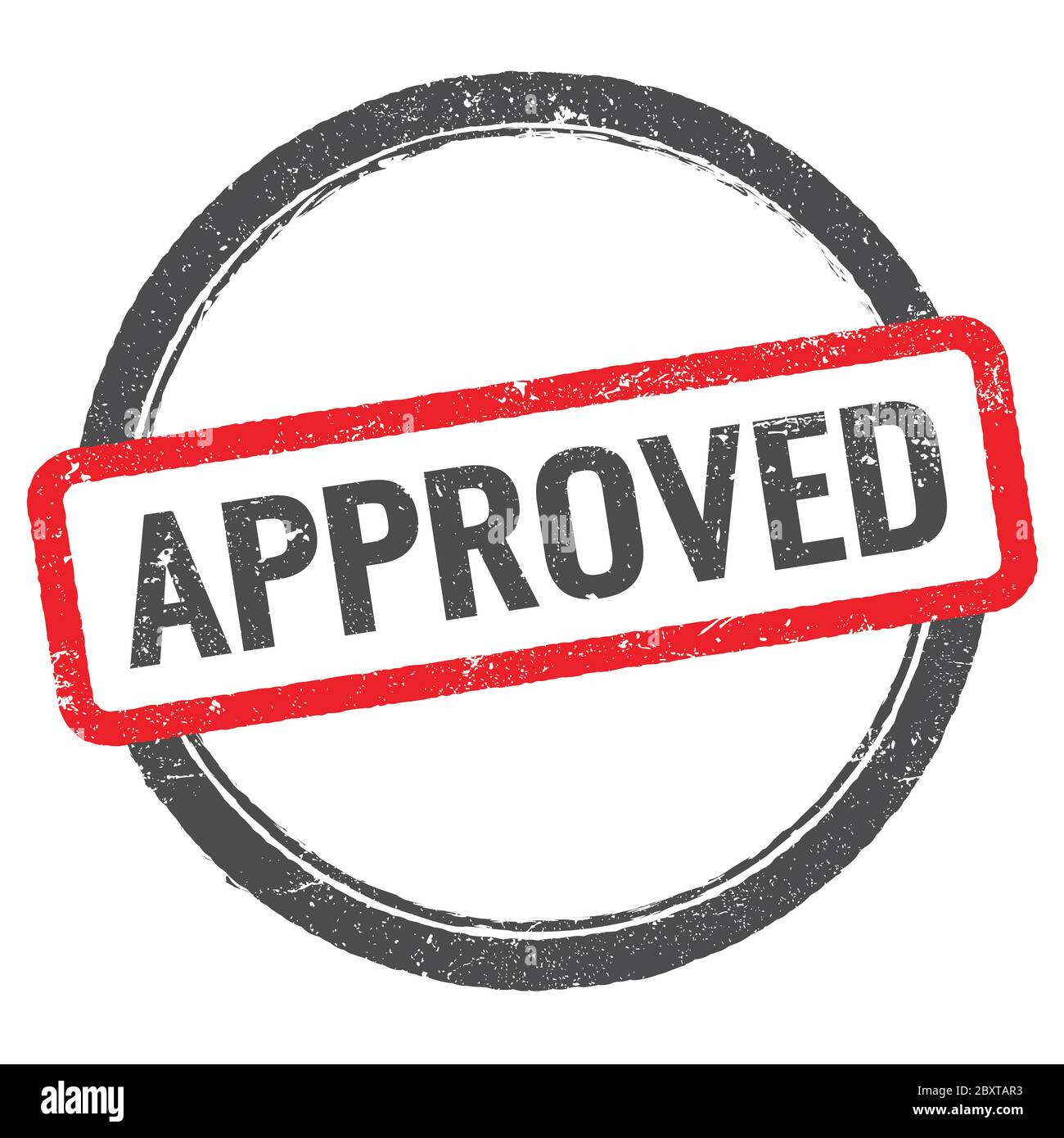 APPROVED red black round stamp Stock Photo - Alamy