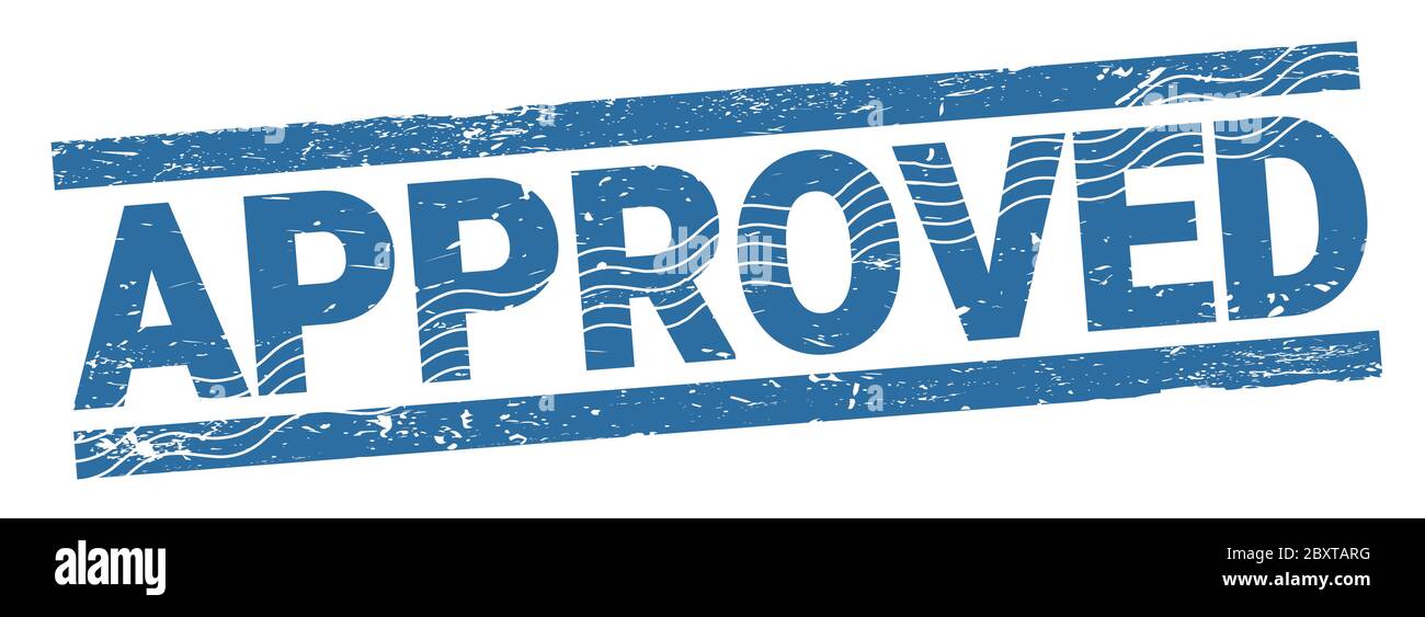Approved stamp blue hi-res stock photography and images - Alamy