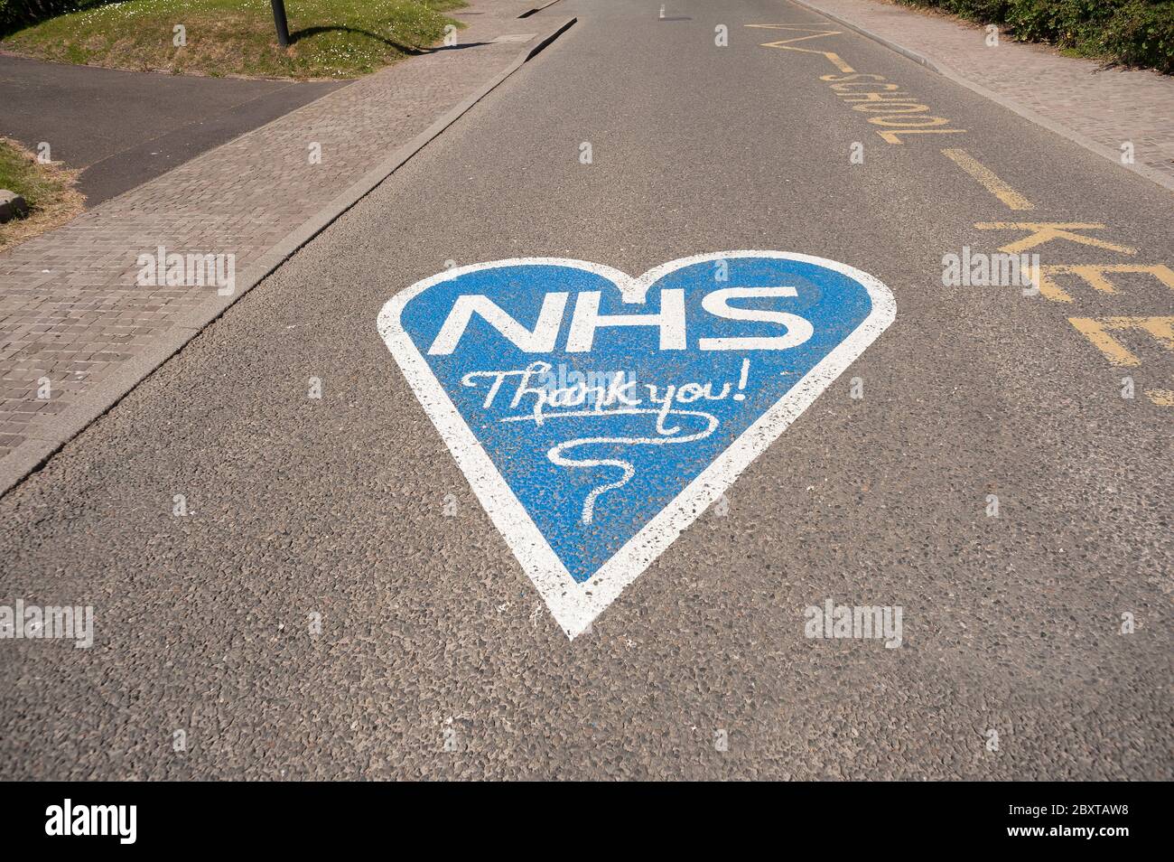 Thank you nhs road markings hi-res stock photography and images - Alamy