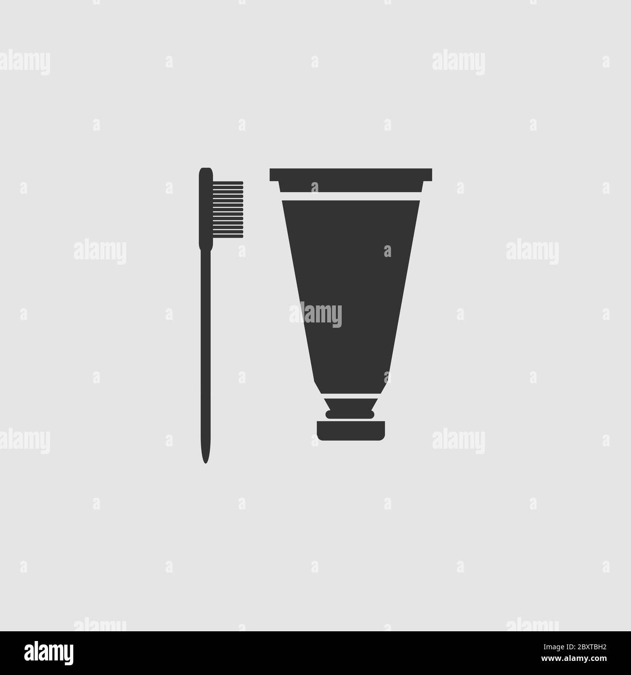 Black icon toothbrush cartoon Black and White Stock Photos & Images - Alamy