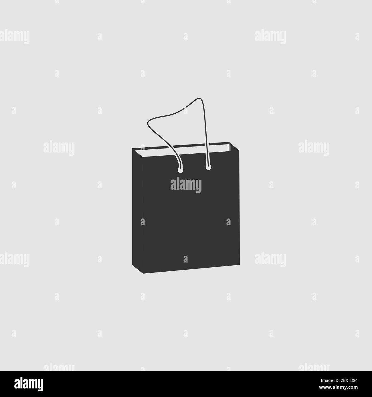 Packaging icon flat. Black pictogram on grey background. Vector ...
