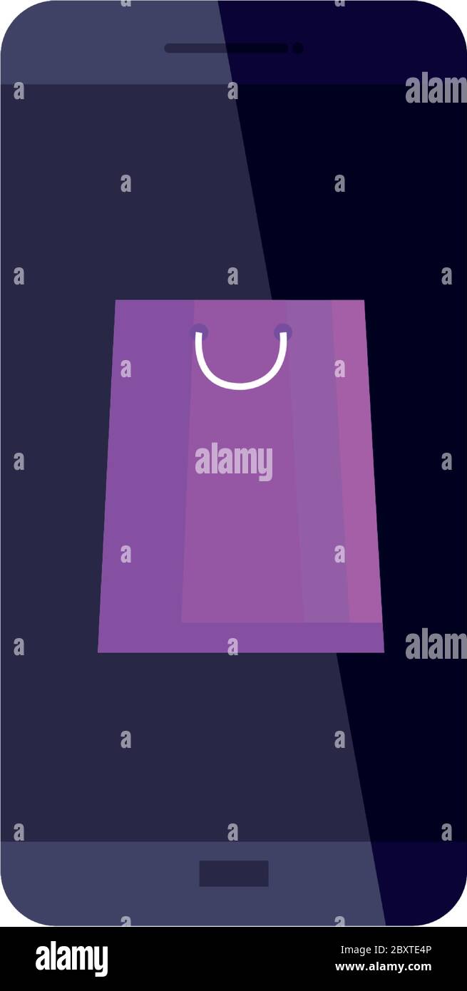 shopping bag on smartphone vector design Stock Vector Image & Art - Alamy