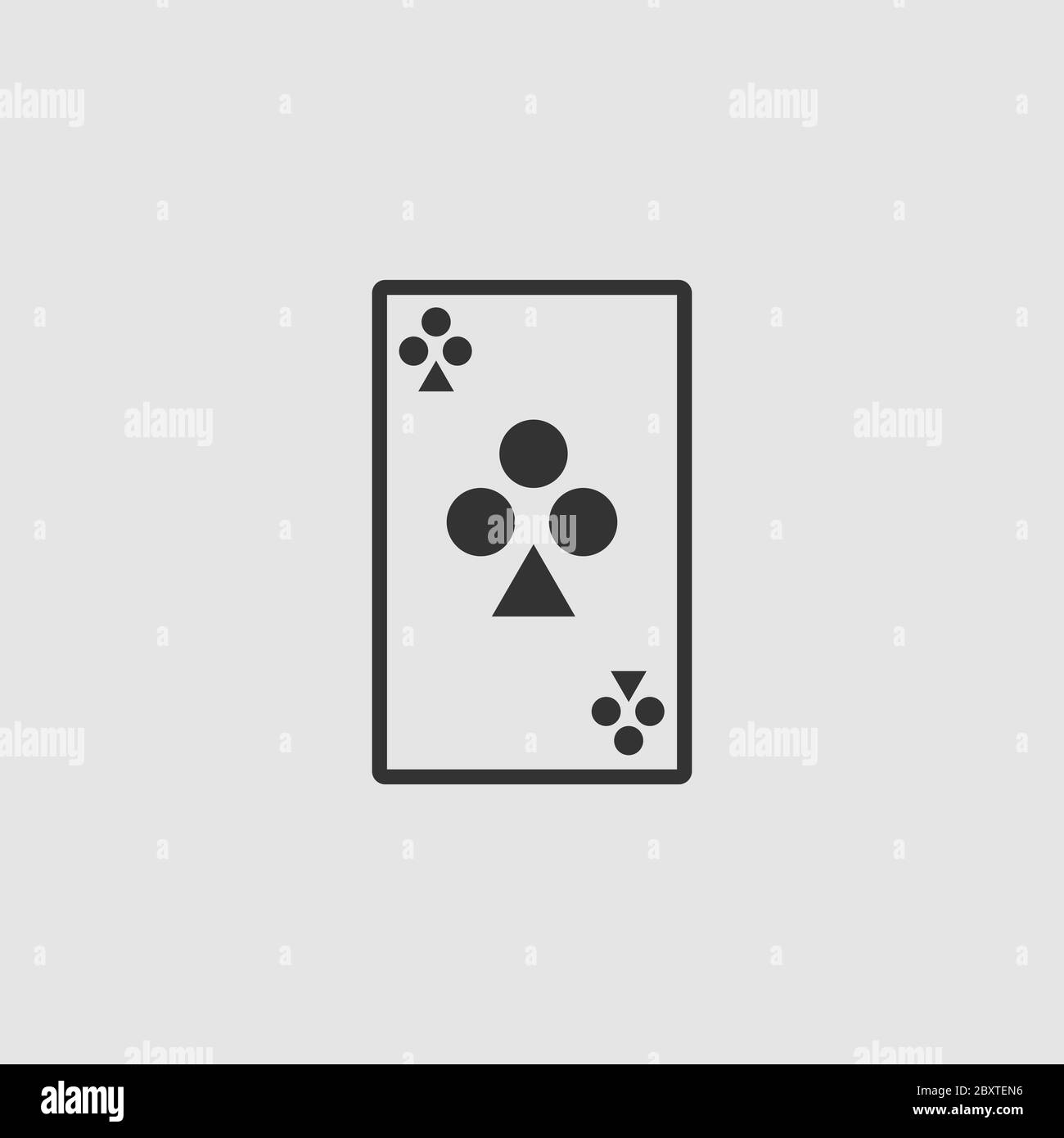 Playing cards icon flat. Black pictogram on grey background. Vector ...