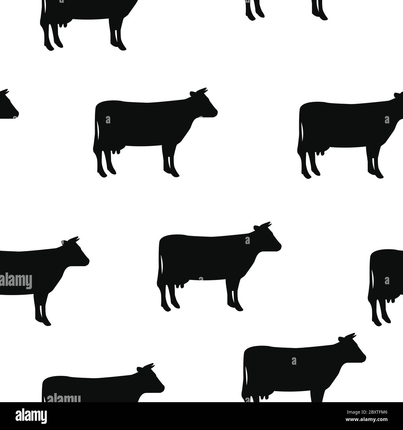 Vector Cows Seamless Pattern , Wallpaper or Background Stock Vector ...
