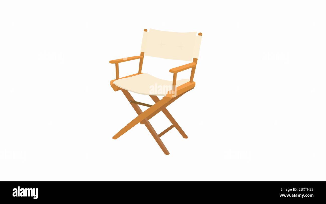 Vector Isolated Illustration of a Director Chair Stock Vector Image ...