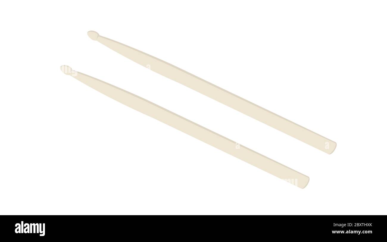 Vector Isolated Illustration of Drumming Sticks Stock Vector Image ...