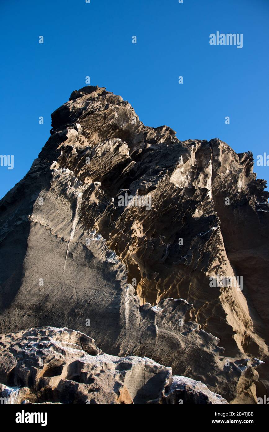 Pinnacle Rock is a spectacular lava rock on Bartolomé Island, a young ...