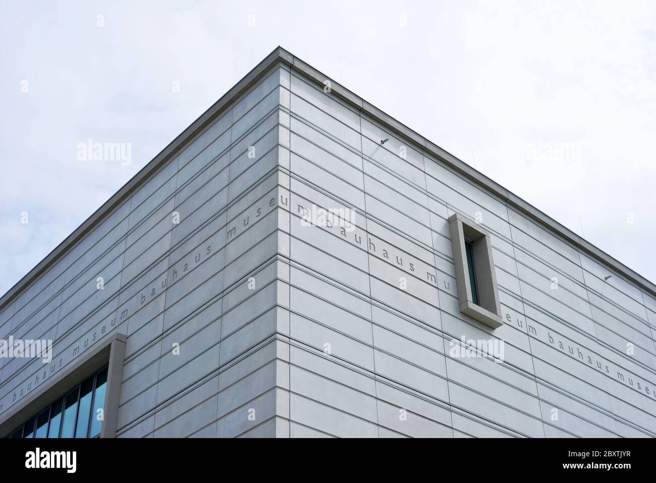 Weimar, Germany, modern facade of the Bauhaus Museum with the ...