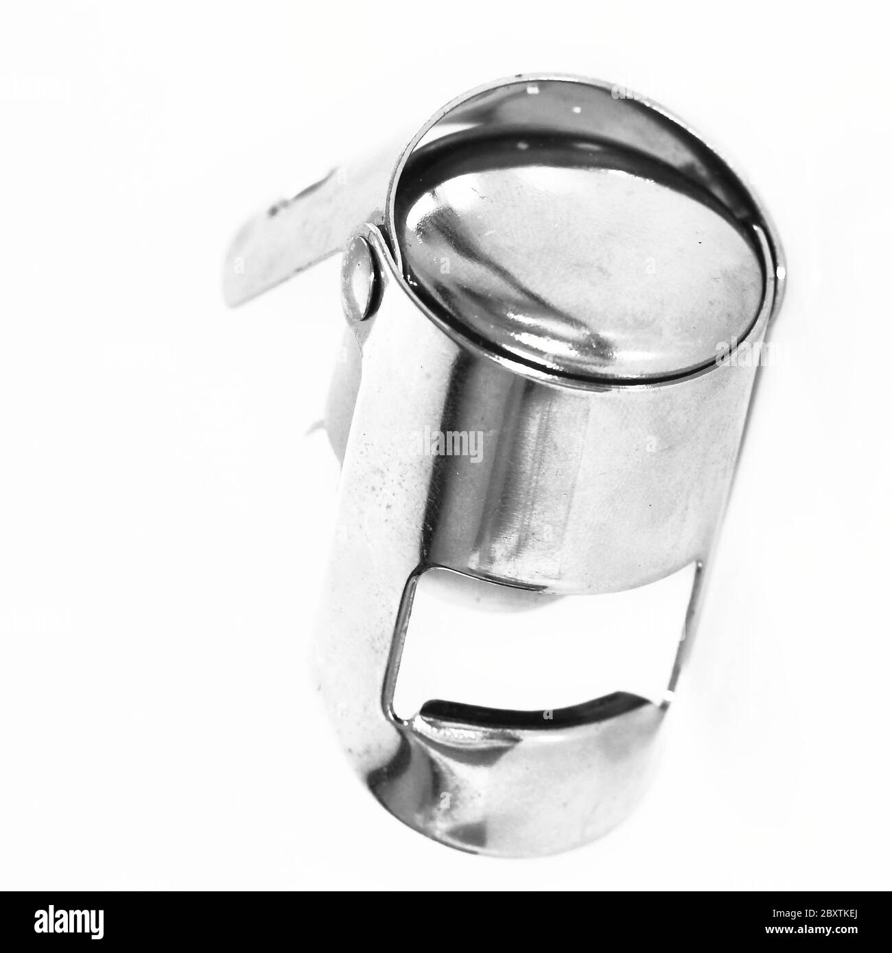 Bottle Stopper in Chrome isolated Stock Photo - Alamy