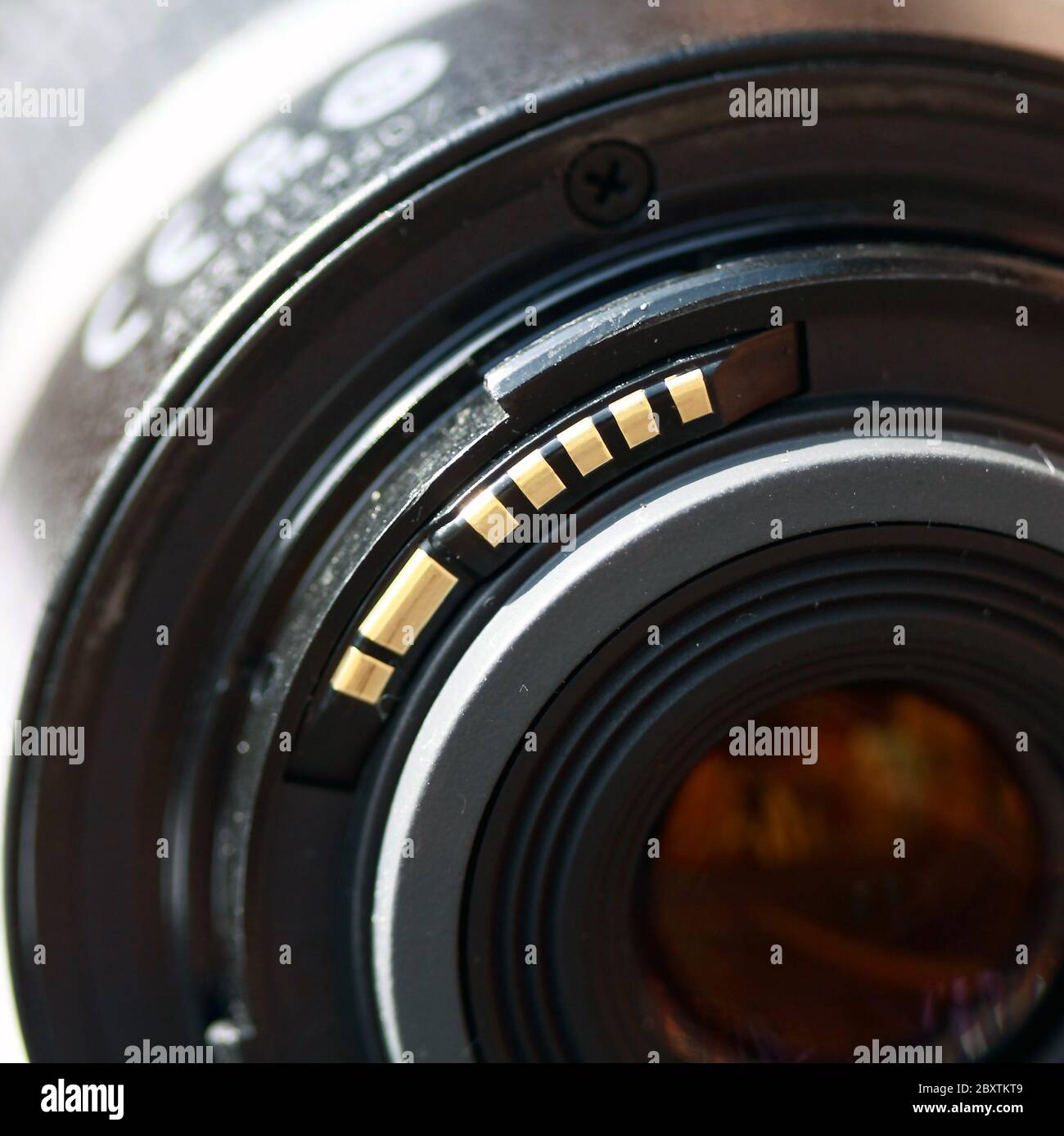 Gold contacts lens Stock Photo - Alamy