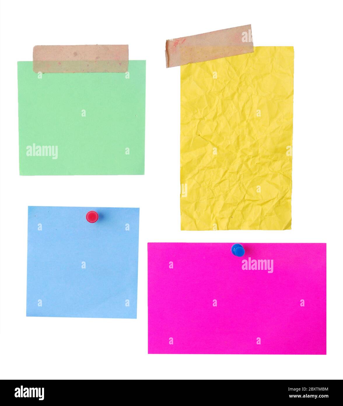 Bulletin board blank post it notes Cut Out Stock Images & Pictures - Alamy