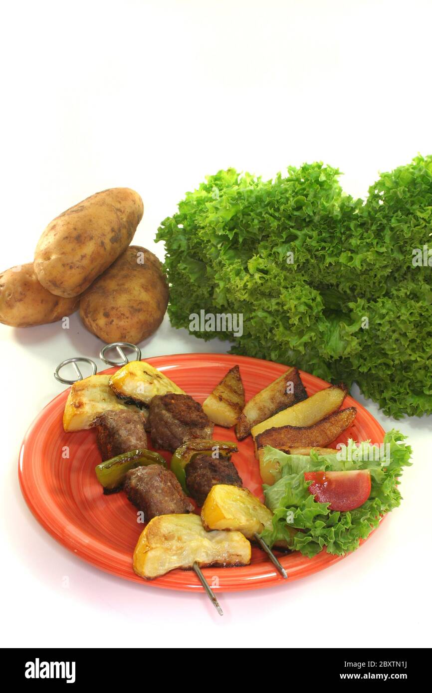 Moroccan barbecue skewer Stock Photo - Alamy