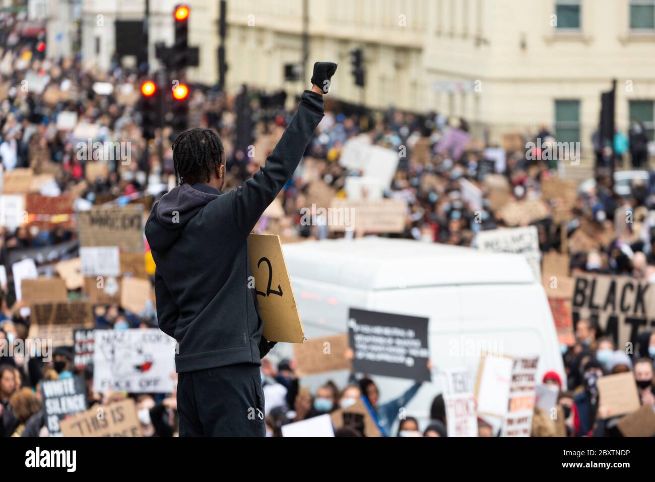 Black protesters arm in arm hi-res stock photography and images - Alamy