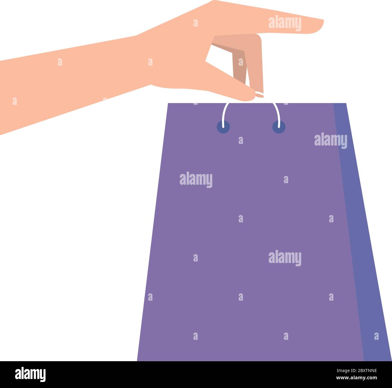 Hand holding shopping bag Stock Vector Images - Alamy