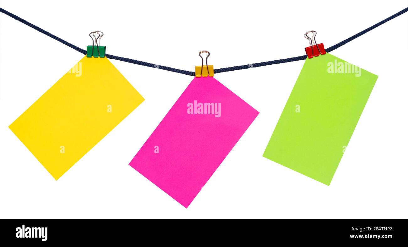 notes on a rope Stock Photo - Alamy