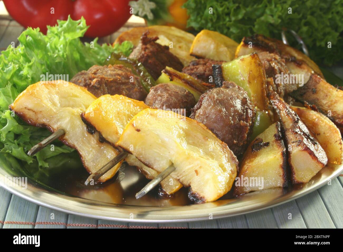 Moroccan barbecue skewer Stock Photo - Alamy
