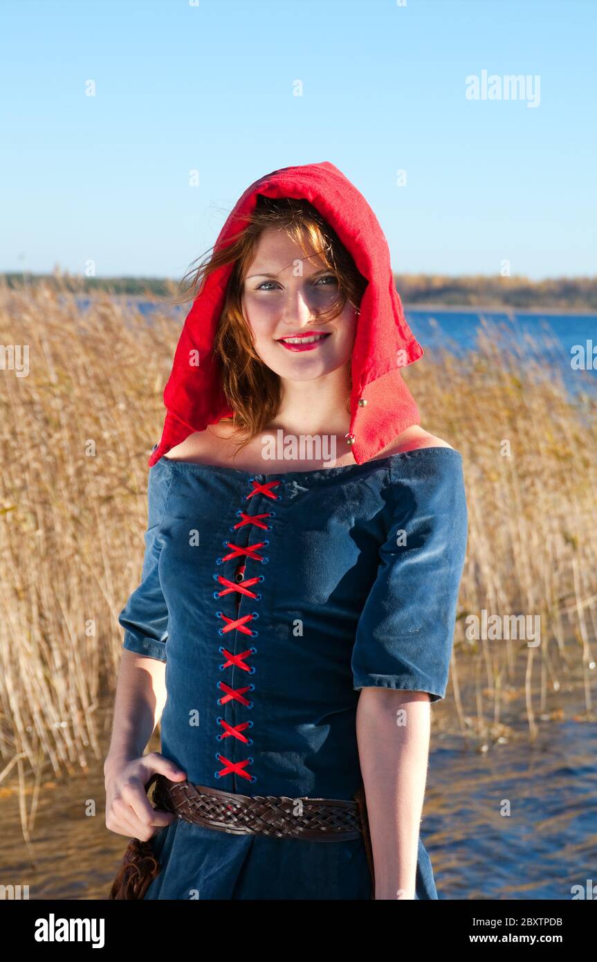 red Riding hood standing Stock Photo - Alamy