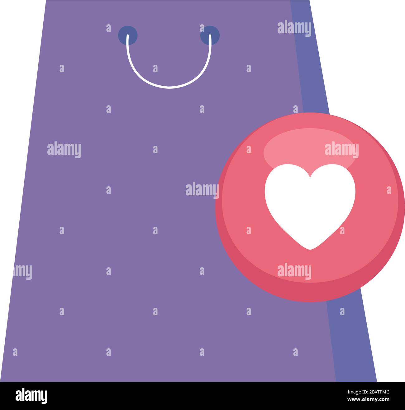 shopping bag and heart icon vector design Stock Vector Image & Art - Alamy