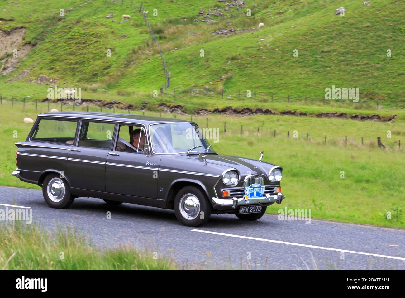 MOFFAT, SCOTLAND - JUNE 29, 2019: 1966 Singer Vogue estate car in a ...