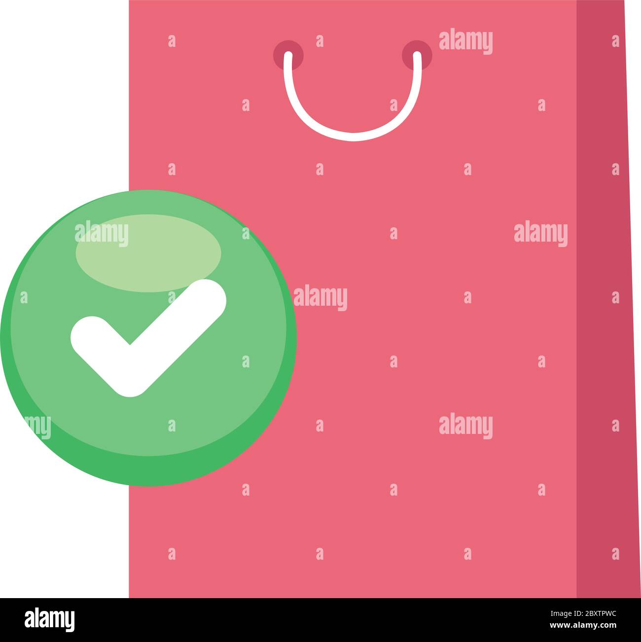 shopping bag and check mark icon vector design Stock Vector Image & Art ...