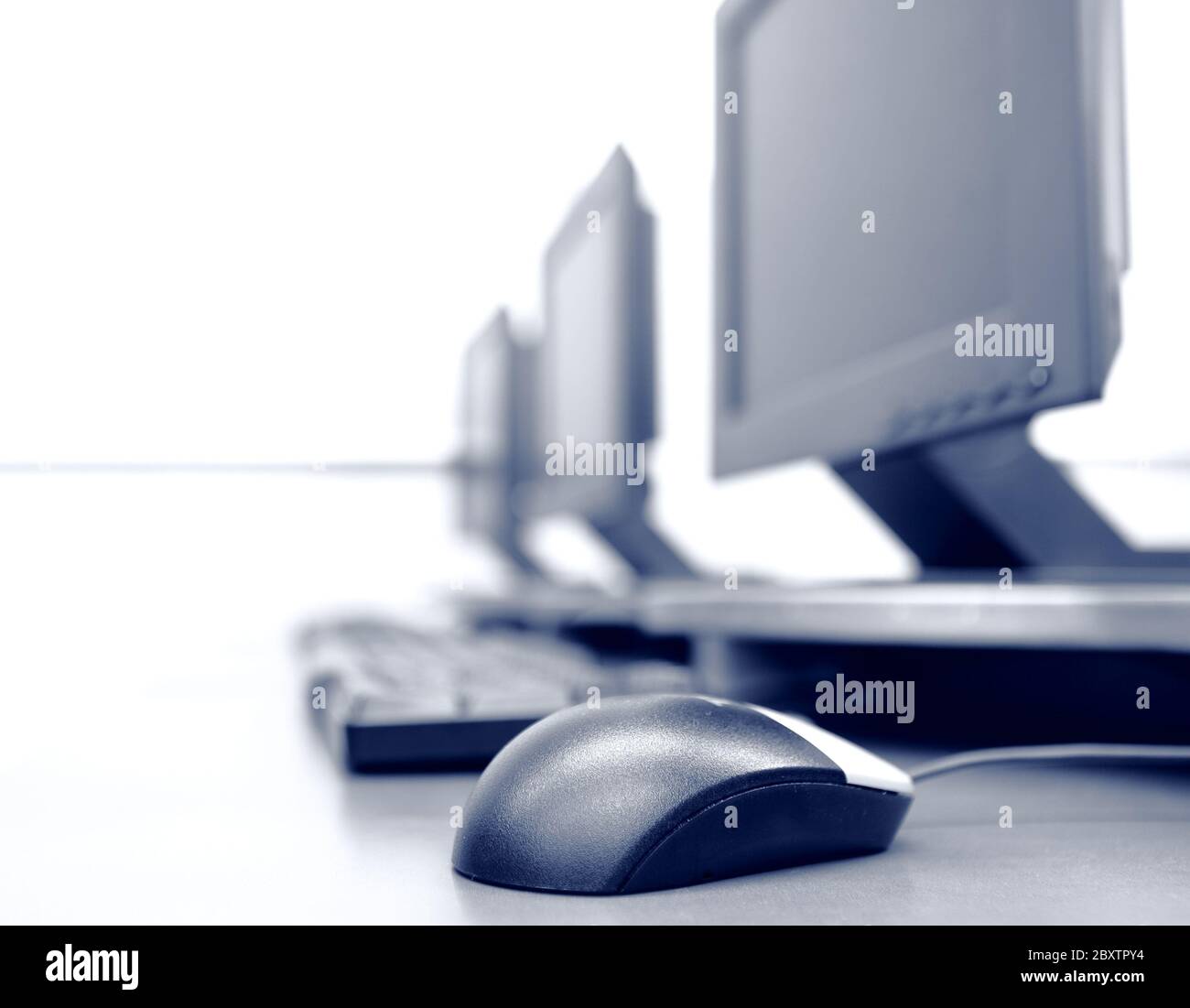 workplace room with computers Stock Photo - Alamy