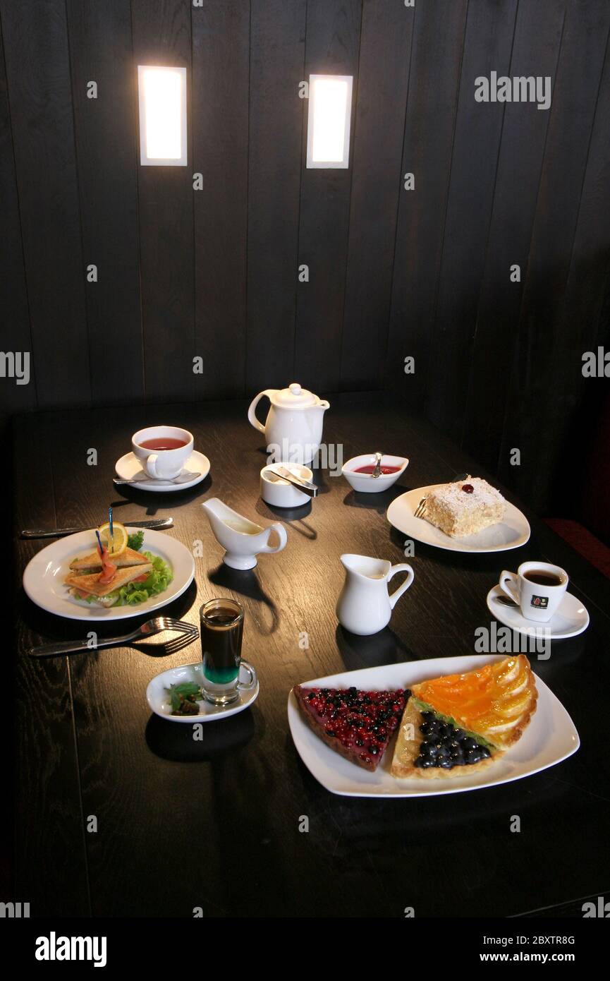 Dinner in cafe Stock Photo - Alamy