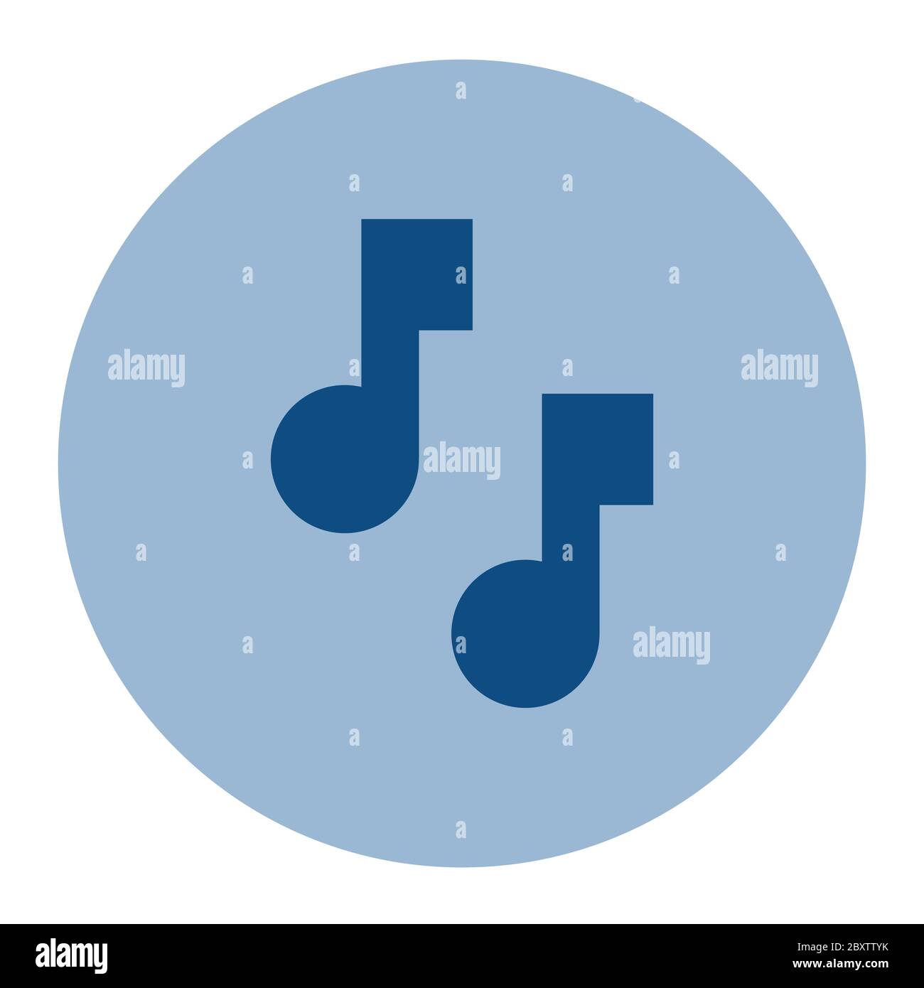 Round icon with musical notes Stock Vector Image & Art - Alamy