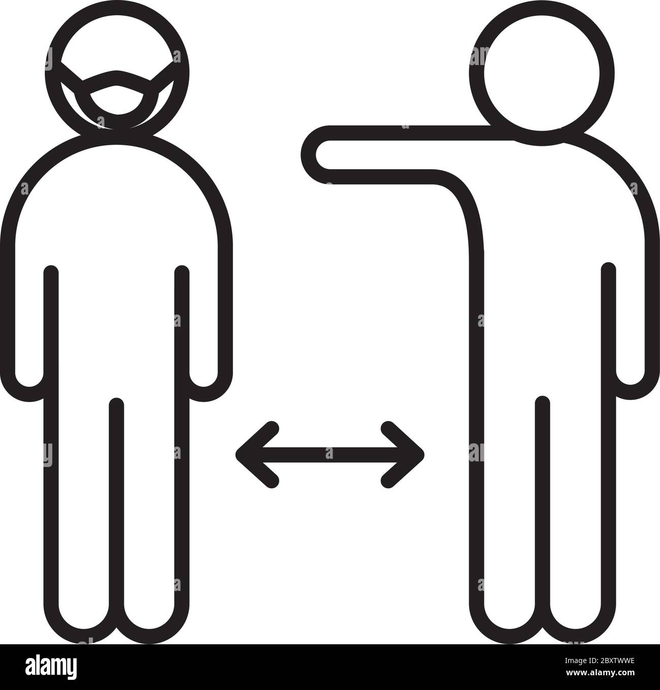 covid 19 coronavirus social distancing, keep the 2 meter distance ...
