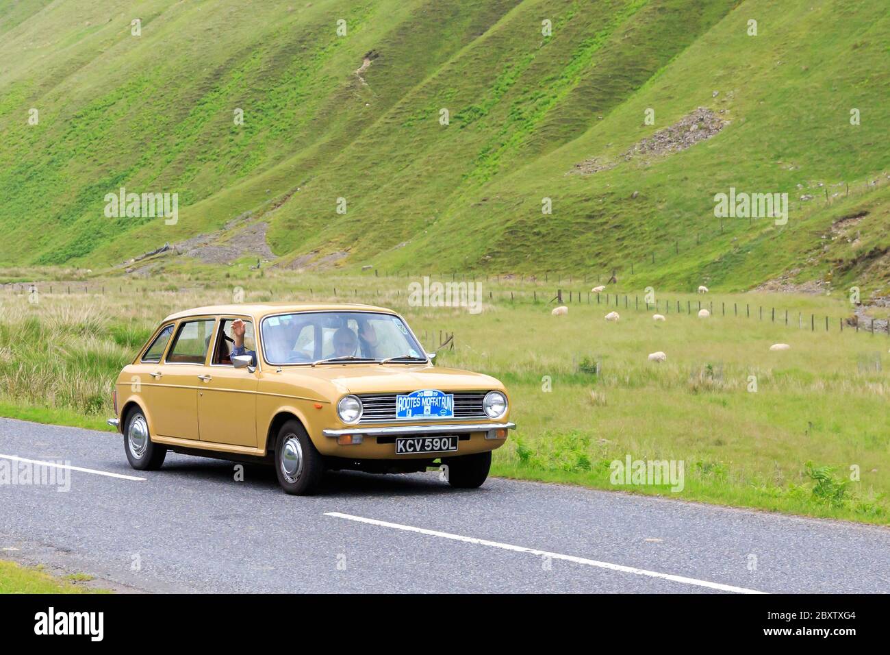 MOFFAT, SCOTLAND - JUNE 29, 2019: Austin Maxi car in a classic car ...