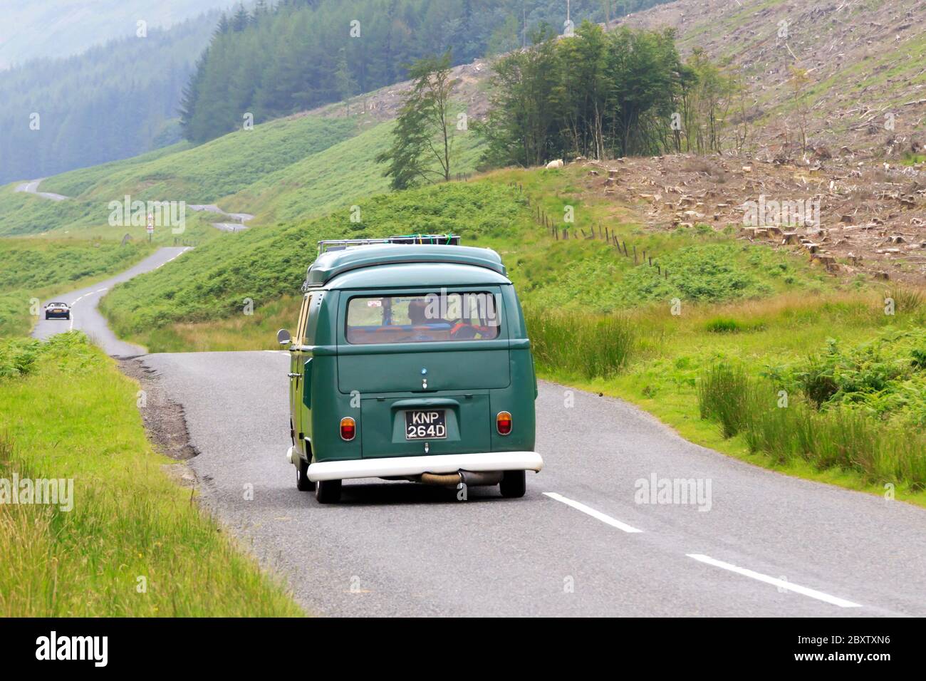 MOFFAT, SCOTLAND - JUNE 29, 2019: 1966 Volkswagen Camper van in a ...