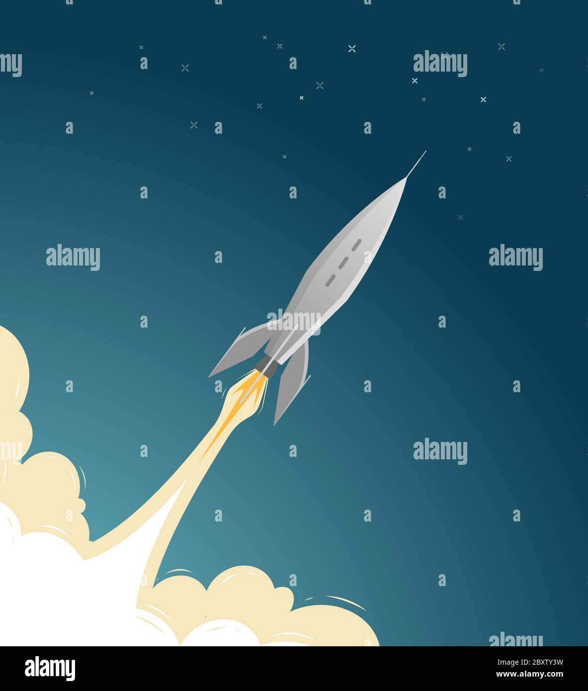 Space Rocket Going In