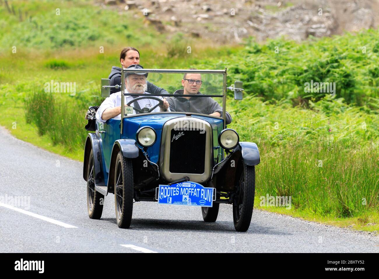 MOFFAT, SCOTLAND - JUNE 29, 2019: Austin Seven car in a classic car ...