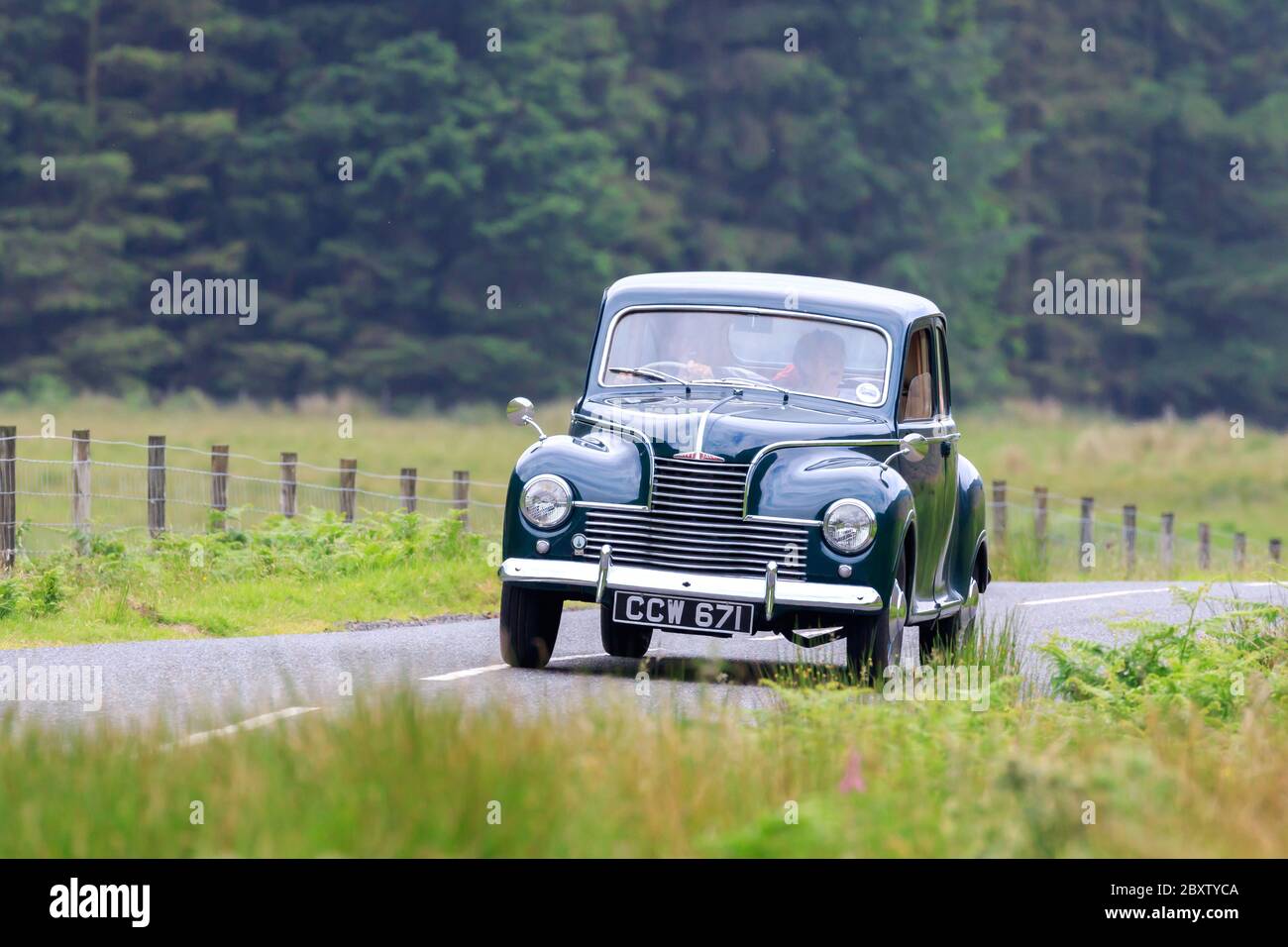 MOFFAT, SCOTLAND - JUNE 29, 2019: 1950 Jowett Javelin saloon car in a ...