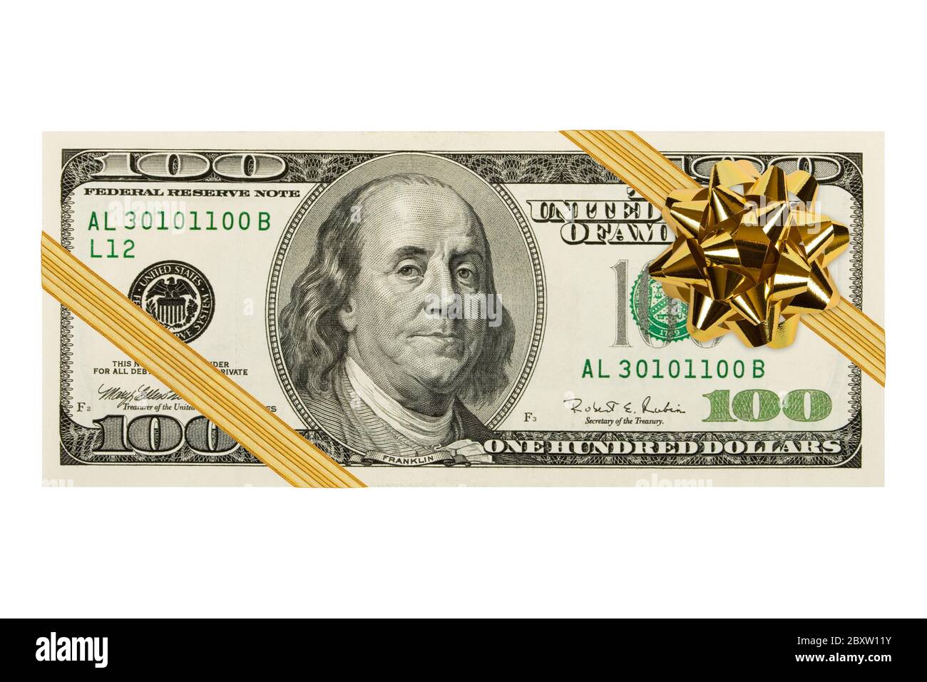 Money and bow Stock Photo - Alamy