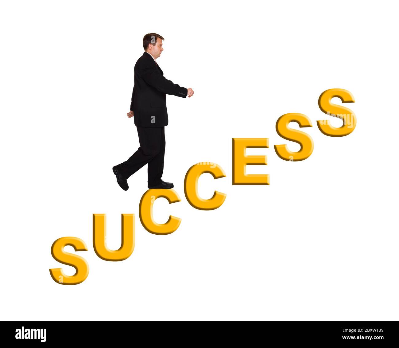 Man stairs success hi-res stock photography and images - Alamy