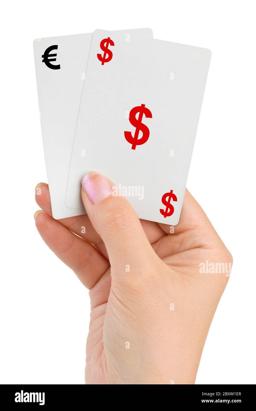 Hand and money cards Stock Photo - Alamy
