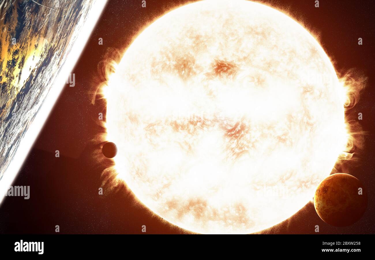 Sun earth hi-res stock photography and images - Alamy