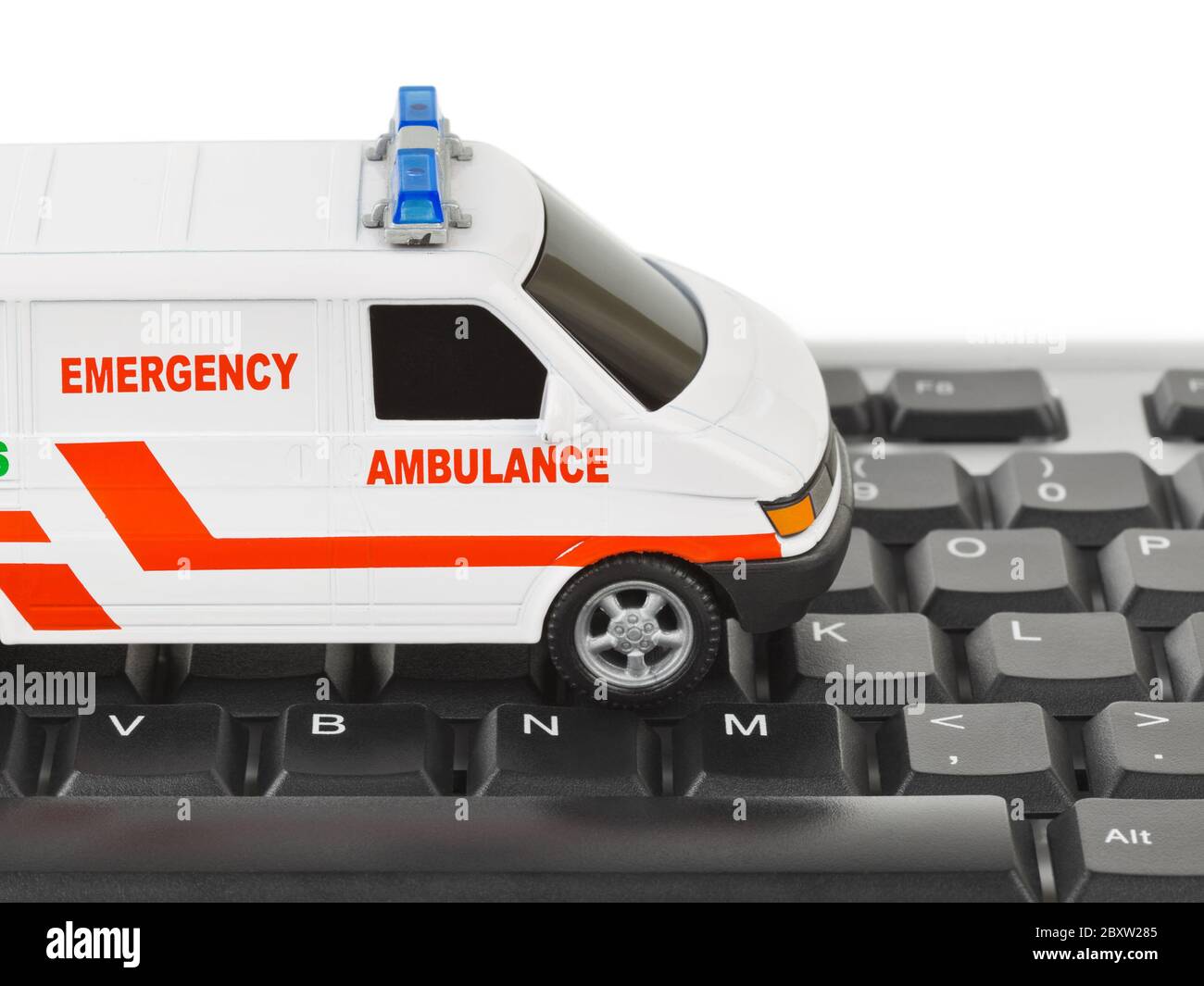 Computer keyboard and medical car Stock Photo - Alamy