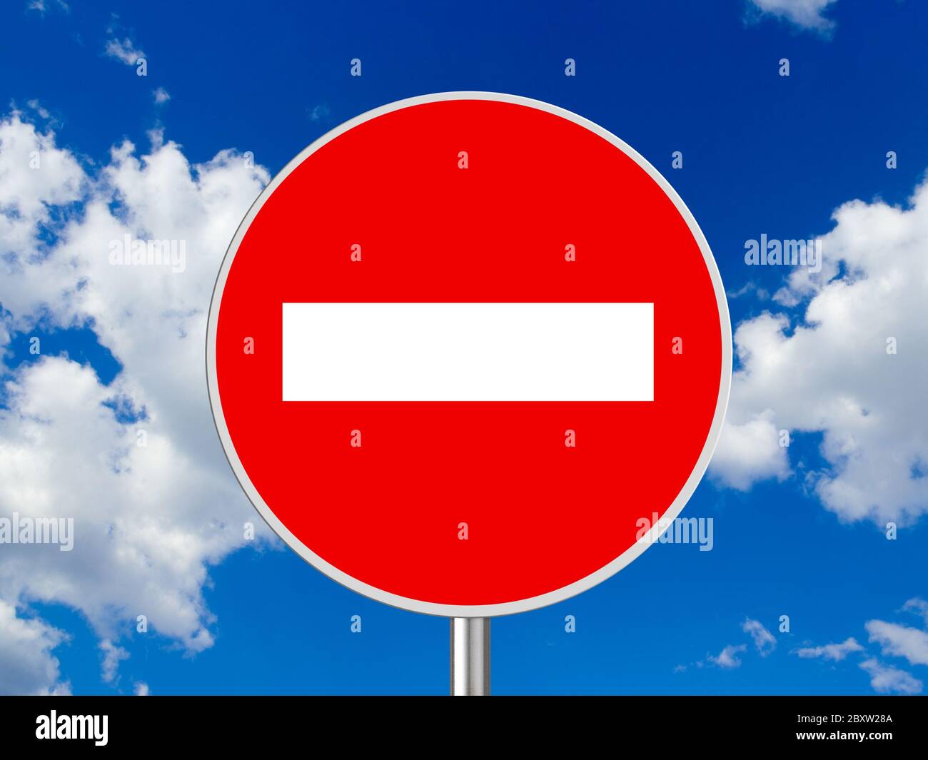 Round sign No Entry Stock Photo - Alamy