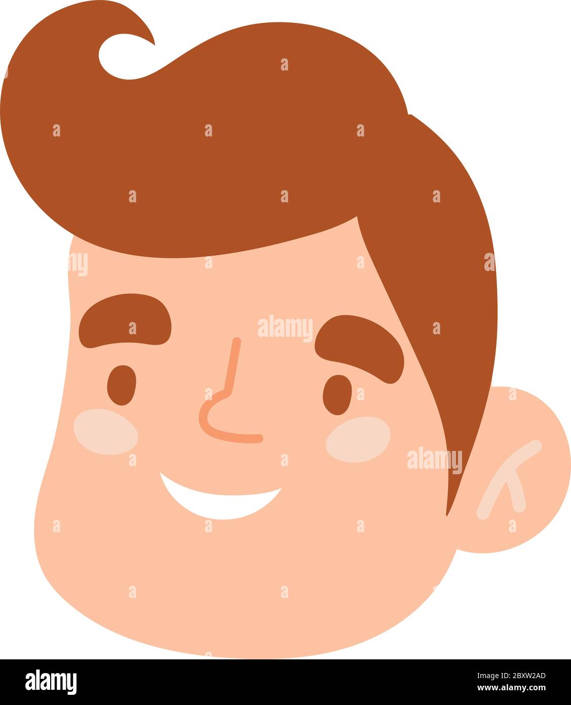 male face character portrait man isoated design icon vector ...