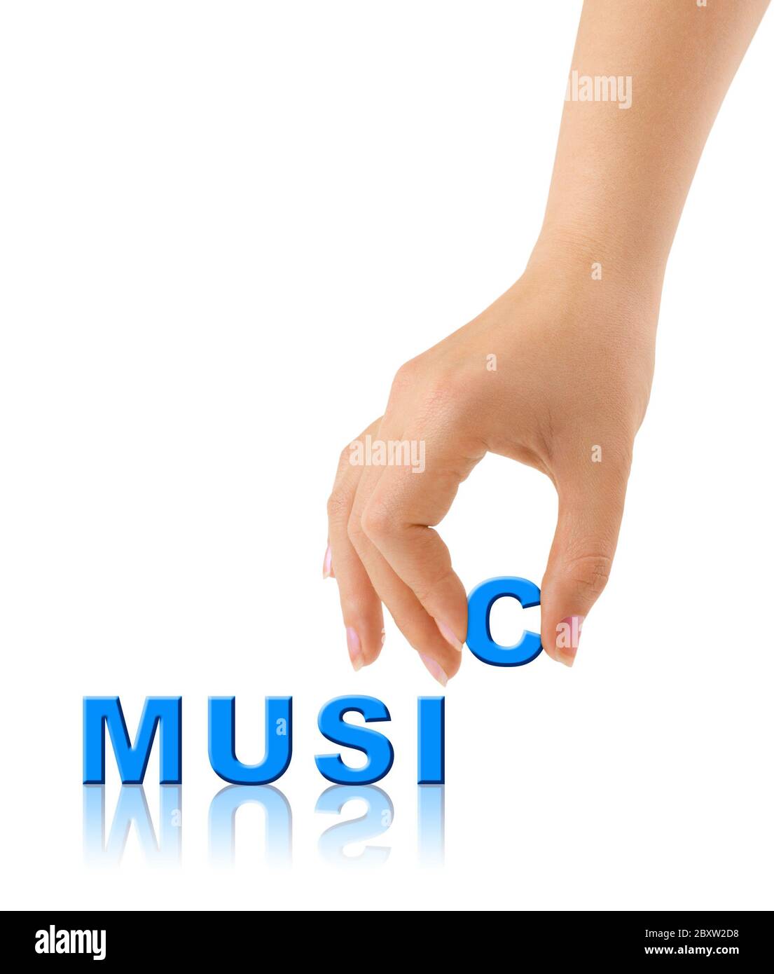 Woman hand music musical Cut Out Stock Images & Pictures - Alamy