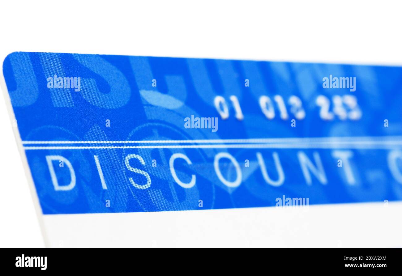 Discount card hi-res stock photography and images - Alamy