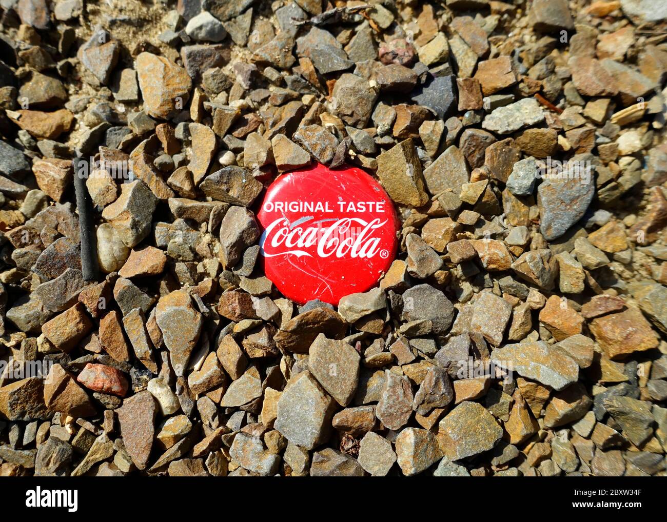 Bottle cap of Coca-Cola Stock Photo - Alamy