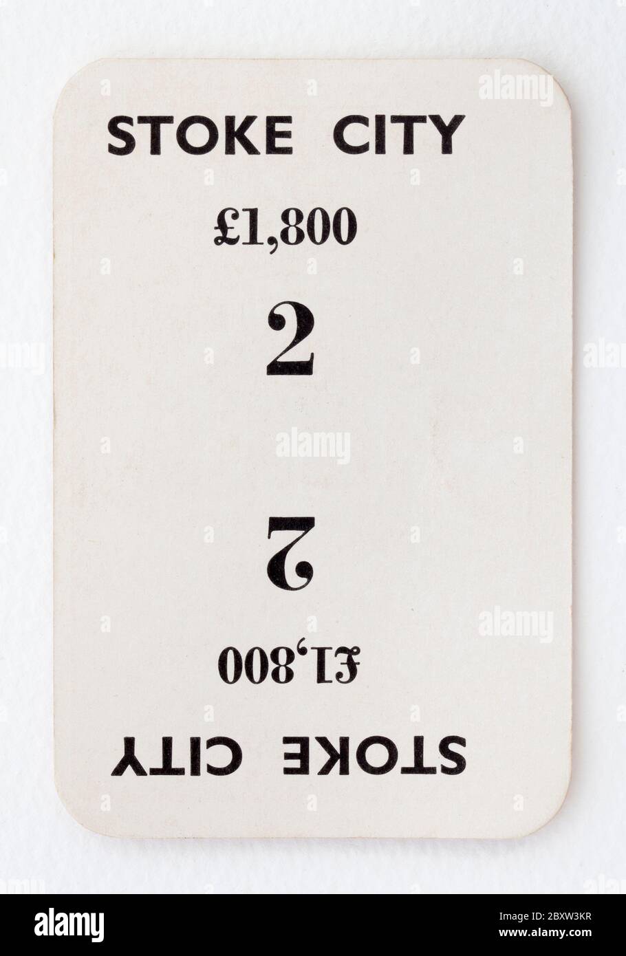 Stoke City Team Playing Card from a Vintage 'Wembley' Football Board ...